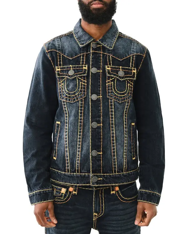 True Religion Jimmy Denim Jacket In Chanson Blue - 20% Off